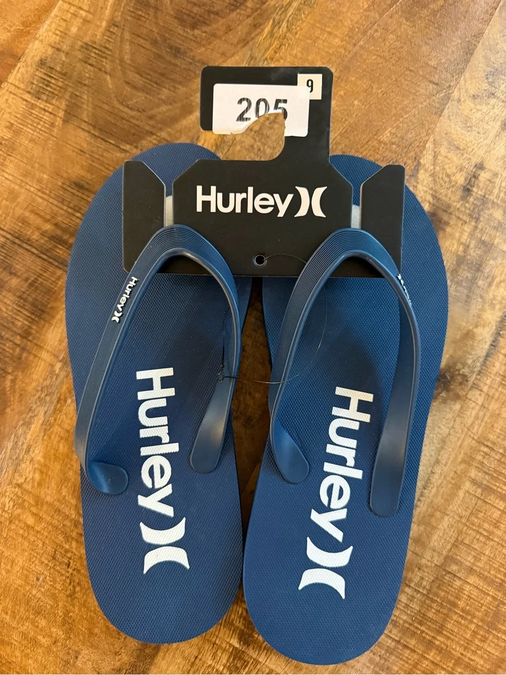 Hurley | Shoes | Nwt Hurley Mens Navy Blue Logo Flip Flops Size 9 ...